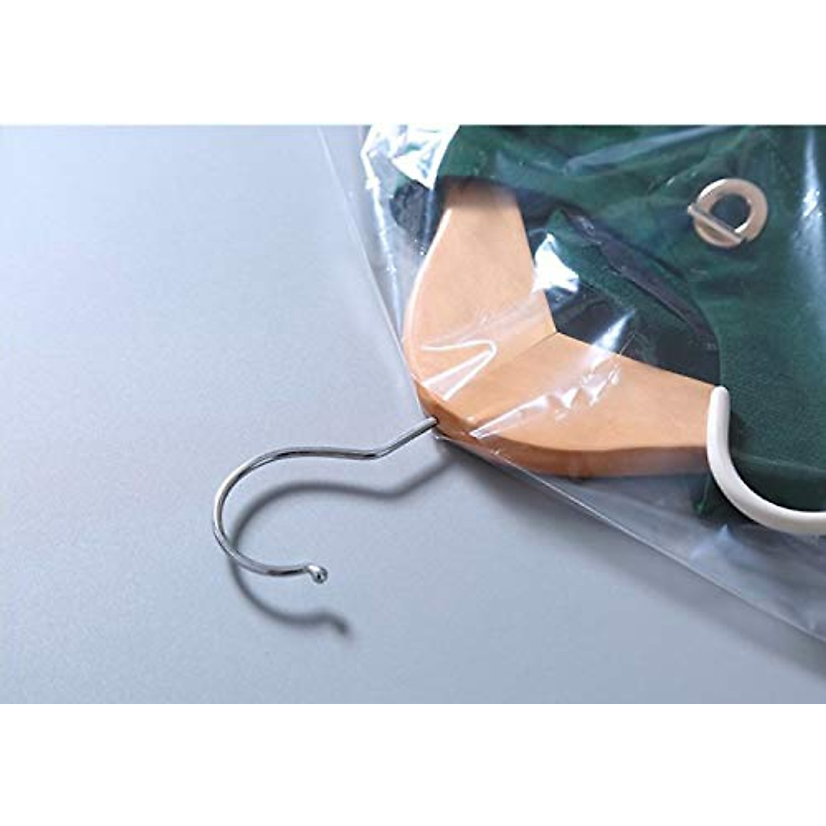 ANHIOK 30 PCS Dry Cleaner Bags Plastic Clear 35.4 Inches Can be Hung Transparent Clothes Dust Cover