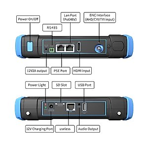5.5 Inch CCTV Tester-Support up to 6K IP Camera Test- AHD, TVI, CVI & CVBS Analog Camera Test-RJ45 Cable Pair Tester with PoE/IP Discovery/HDMI in/Built in WiFi/PTZ…