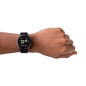 Fossil Unisex Gen 6 44mm Stainless Steel and Silicone Touchscreen Smart Watch, Fitness Tracker, Color: Black (Model: FTW4061V)