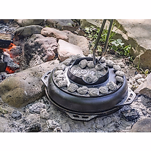 Lodge Cast Iron Cook-It-All Kit. Five-Piece Cast Iron Set includes a Reversible Grill/Griddle 14 Inch, 6.8 Quart Bottom/Wok, Two Heavy Duty Handles, and a Tips & Tricks Booklet.