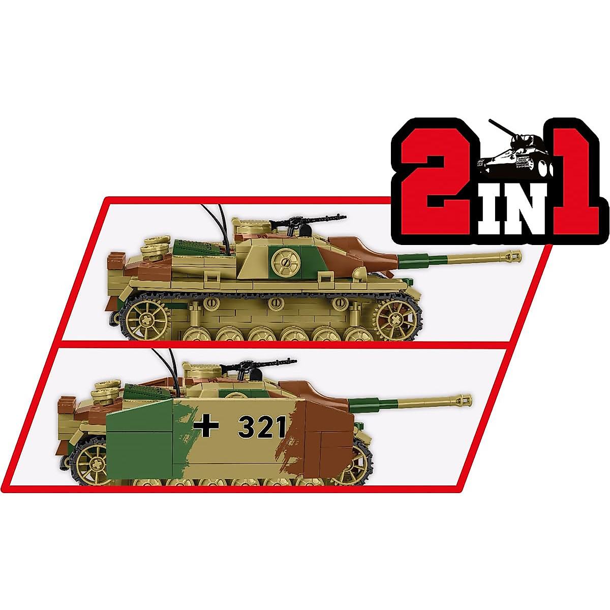COBI Historical Collection WWII Sturmgeschutz III Ausf. G (2-in-1) Tank Hunter Team - Executive Edition