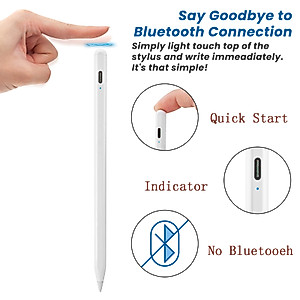 Active Stylus Pencil for Samsung Galaxy Tablet A9 A8 A7,New Plastic Point Tip with Precise and Accurate Drawing Pencil Compatible with Samsung Galaxy Tablet A9 A8 A7 Stylus Pen,White