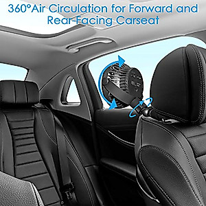AMACOOL Battery Operated Stroller Fan Flexible Tripod Clip On Fan with 3 Speeds and Rotatable Handheld Personal Fan for Car Seat Crib Bike Treadmill (Black)