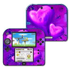 MightySkins Skin Compatible with Nintendo 2DS wrap Sticker Skins Purple Heart