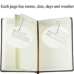 Lemical Thick Leather Journal Notebook 720 Pages Writing Journal Thick Notebook 360 Sheets Lined Paper Journal Notebook Travel Diary Ideal Gift for Anniversary Birthday Holiday Mothers Day