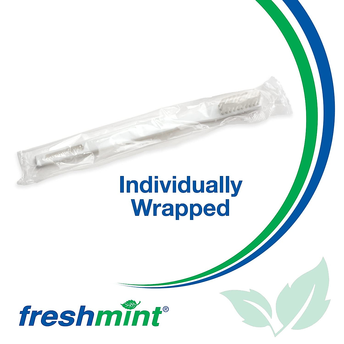 FRESHMINT (144 Pack Individually Wrapped 30 Tuft Soft Nylon Bristle Adult Toothbrush