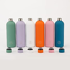 HISHTA 750mL Insulated Drinking Water Bottle - Double Wall Stainless Steel, BPA-Free, 12-24 Hour Thermal Insulation Performance, Sports Water Bottle with Secure Twist Cap - Orange