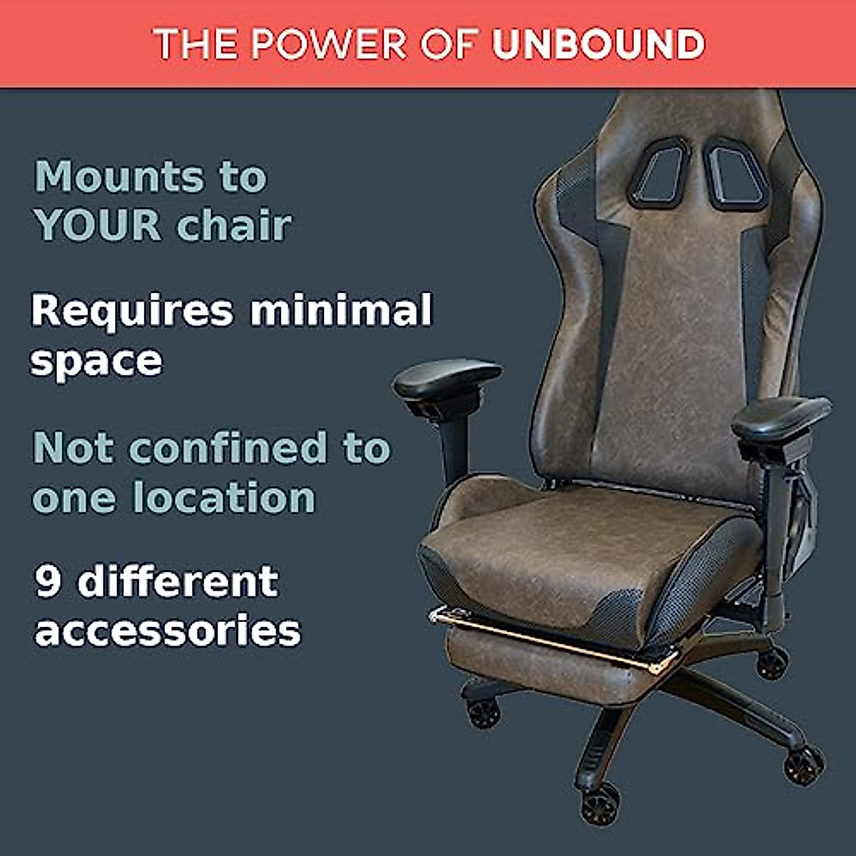 Unbound System by Tecicity | Flight Sim - Set of 2 Removable Modular Chair Mounts Warthog | Orion 2