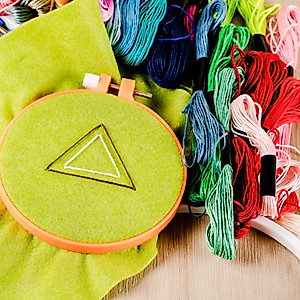 Mr. Pen- Embroidery Floss, 50 Skeins, Rainbow Colors Embroidery Thread with 5 Needles, Cross Stitch Thread, Friendship Bracelet String, Thread for Bracelet Making, Craft String, Strings for Bracelets