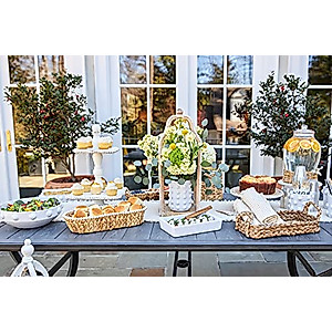 Mud Pie Beaded Serving Bowl, White, 5" x 12" dia