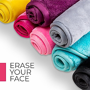 Makeup Remover Cloth Cleansing Towel - Chemical Free - Move Makeup Instantly with Just Water (3 Burgundy)