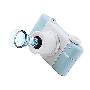 Kids Camera with Pink Rabbit Protective Case, 2 Inch HD Screen Camera for Kids, Children’s Selfie Camera, Multifunction Camera Including 16G Memory Card(Blue)