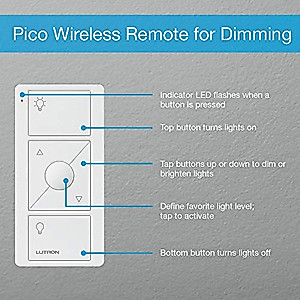 Lutron Caséta Wireless Smart Lighting Dimmer Switch Starter Kit with Caséta Smart Hub and Pico Bracket | Works with Alexa, Google Assistant, Ring, Apple HomeKit | P-BDG-PKG1W-A