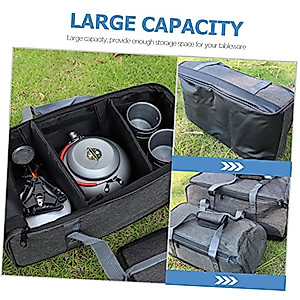 VALICLUD Outdoor Storage Bag silverware storage outdoor stove fine china storage containers container with lid containers with lids camping cookware pot case Oxford cloth barbecue small