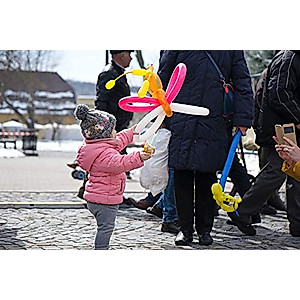 Treasures Gifted Long White Balloons - Animal Balloons - White 260 Balloons - White Long Balloons For Balloon Animals, 260q Balloons - Long White Balloon Animal Kit - 100 Pack Long Skinny Balloons