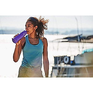 Takeya Actives 24 oz Vacuum Insulated Stainless Steel Water Bottle with Spout Lid, Premium Quality, Nitro Purple