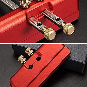 Adjustable Marking Gauge,Aluminum Alloy Scribing Mortise Gauge Woodworking Marking Gauge Double Head Mortise Gauge for Woodworking,Wood Marking