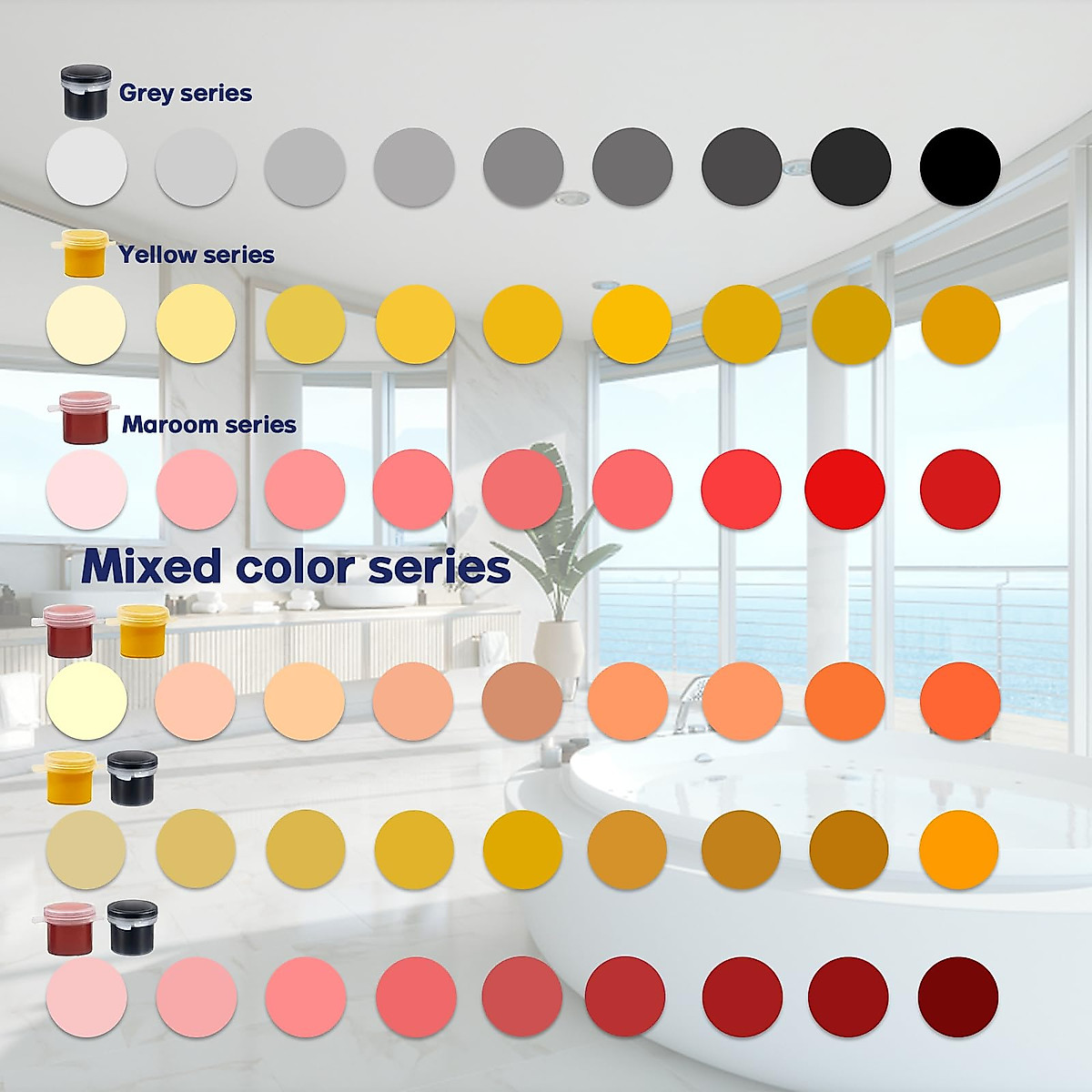 Porcelain Repair Kit, Tub and Tile Repair Kit, Super Strong and Persistent Bathtub Repair Kit, Quartz Countertop Repair Kits for Ceramic, Porcelain, Marble, Quartz, Resin, Acrylic (ceramic repair kit)