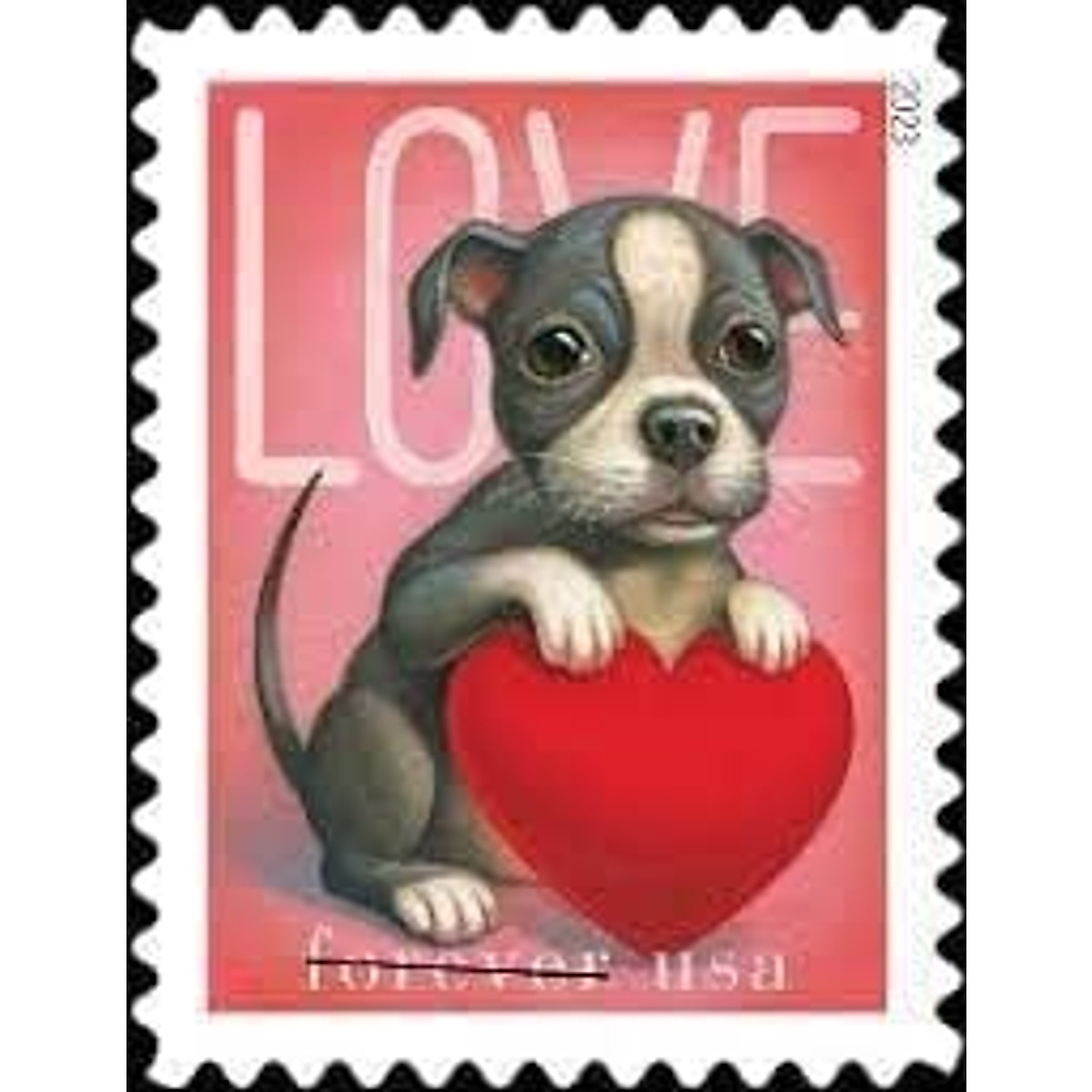 Love 2023 Forever First Class Postage Stamps - Valentine, Wedding, Celebration, Anniversary, Romance, Party 1/2 Sheet (10 Stamps)