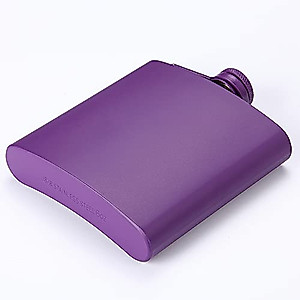 FYL Hip Flask for Liquor Light Purple 6oz 18/8 Stainless Steel, Great Gift for Wedding Party Flask