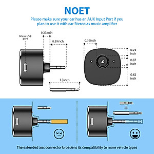 Esky Bluetooth Receiver for Car, 3.5mm Aux Bluetooth Car Adapter, Bluetooth 5.0 Wireless Car Audio Stereo Kits with Hands-Free Call, Dual 2.4A USB Ports Car Charger - US Patent No. US 10,272,845 B2