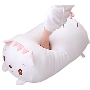 COSGOO Cute Plush Cat Stuffed Squishy Animal Cat Cylindrical Body Cat Pillow,Super Soft Cat Hugging Toy Pillow Kids Kawaii Sleeping Cat Pillow Gifts for Bedding Decor or Home Decor 24-Inch