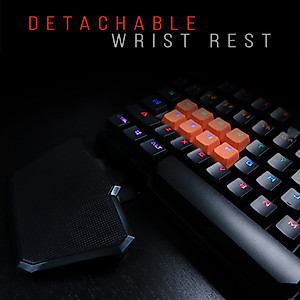B720 Light Strike Optical Gaming Keyboard (Smooth/Linear) - Comfort Wrist pad - Faster Than Mechanical - 0.2ms Key Response Neon LED Backlit - Water Resistant [LK Black]