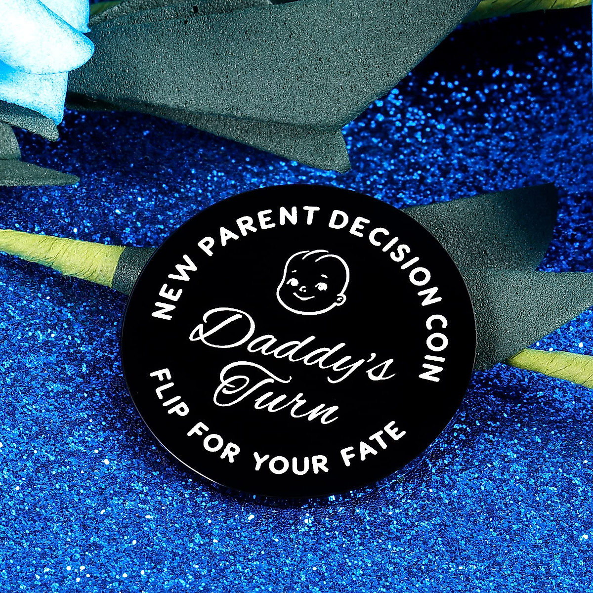 New Baby Gifts for New Parents Pregnancy Gifts for Women Men Double Sided Decision Coin for First Time Moms Dads Christmas Birthday Present Mummy to Be