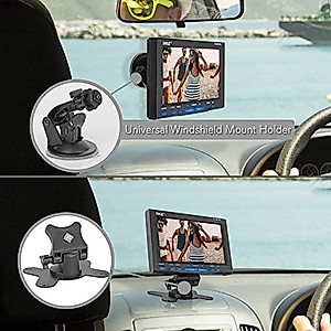 PYLE Vehicle Backup Camera for Car, 7 inch Monitor Reverse Camera, Stable Back Up Camera Systems for Car, rv License Plate Camera, Water Proof Night Vision, Rear View Camera Truck Camera