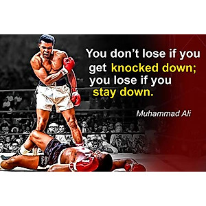 Muhammad Ali Poster Quote Boxing Black History Month Posters Sports Quotes Decorations Growth Mindset Décor Learning Classroom Teachers Decoration Educational Teaching Supplies Black Wall Art P044