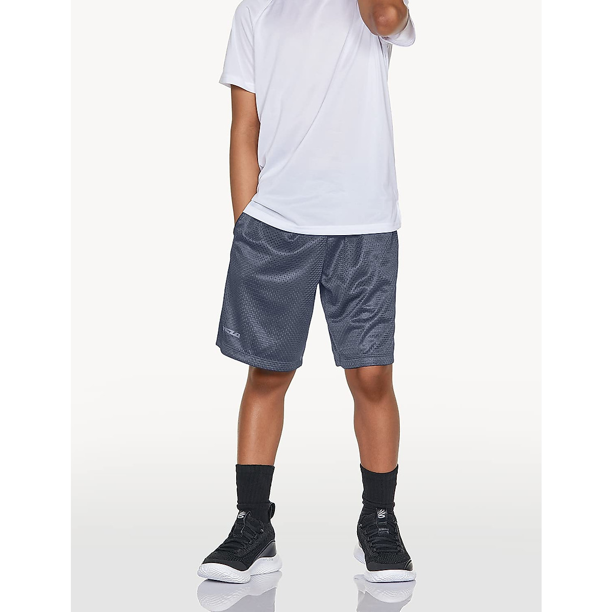 TSLA Boy's Athletic Shorts, Quick Dry Pull On Basketball Running Shorts, Active Sports Workout Gym Shorts, Quick Dri Mesh 1pack Dark Grey, 18