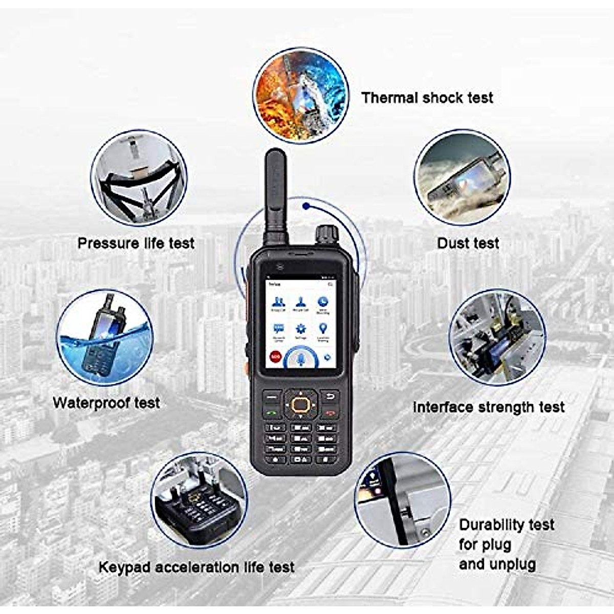 Inrico T320 4G Internet Mobile Radio WiFi Bluetooth Radio Unlocked GSM Compatible with Zello Real PTT Android 7.0 Network Radio