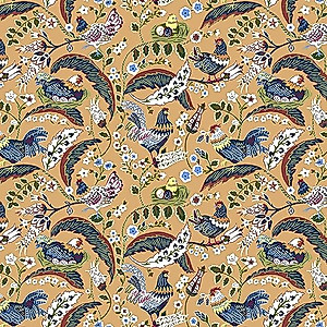 Vera Bradley Women's Cotton Wallet Crossbody Purse with RFID Protection, French Hens, One Size