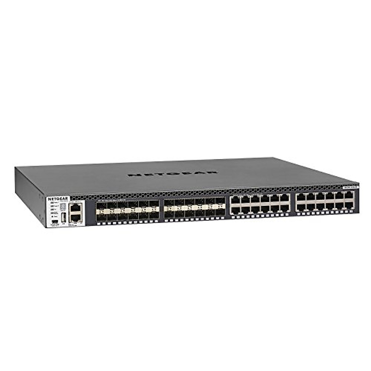 NETGEAR XSM4348S-100NES 24-Port Fully Managed Switch M4300-24X24F, 48x10G, 24x10GBASE-T, 24xSFP+, Stackable, ProSAFE Lifetime Protection (XSM4348S)