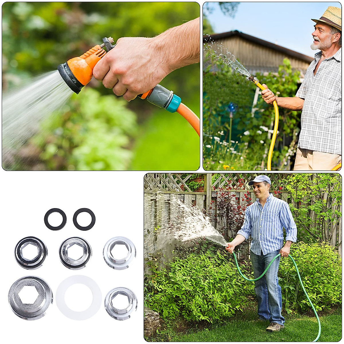 5 Pcs Faucet Connector Faucet Adapter Kit Home Supplies Faucet Adapter Accessory Garden Hose Faucet Copper Adapter Water Filter Kitchen Sink Faucet Adapter