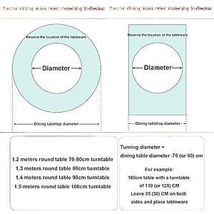 Round Swivel Tray Turntable, Clear Round Tempered Glass Rotating Lazy Susan for Dinner Table, for Hotel Kitchen Tabletop Service Plate, Decorative Glass Furniture ( Color : Clear , Size : 110cm (43inc