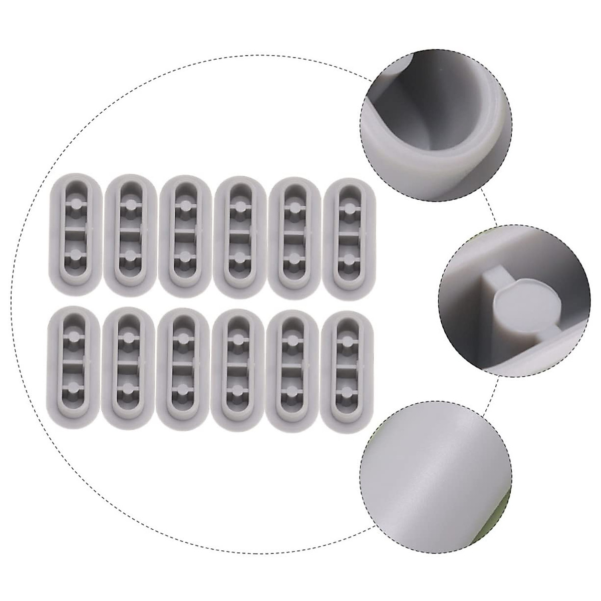 Homoyoyo 12pcs Toilet Gasket Toilet Parts Toilet Bidet Replacement Bathroom Bumper Toilet Seats Toilet Bumper Anti-slip Gaskets Grey Toilet Anti- Slip Gaskets Toilet Pads Plastic Mute Lift