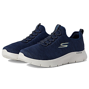 Skechers Men's GOwalk Flex-Athletic Slip-On Casual Walking Shoes with Air Cooled Foam Sneakers, Navy/Blue 2, 9