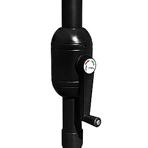 Flash Furniture Kona Red 9 FT Round Umbrella with 1.5" Diameter Aluminum Pole with Crank and Tilt Function