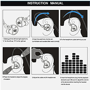 IEM Earbuds, KZ ZS10 HiFi In-Ear Headphones In Ear Monitors Earphones with Five Drivers without Microphone (Blue)