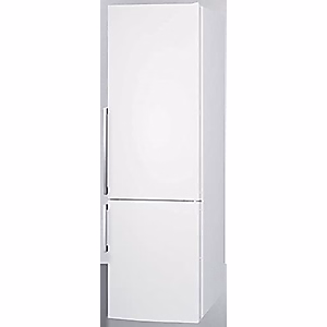 Summit FFBF241W 24 Bottom Freezer Refrigerator with 11.35 cu. ft. Capacity Crisper Drawer Ultra Quiet Operation in White