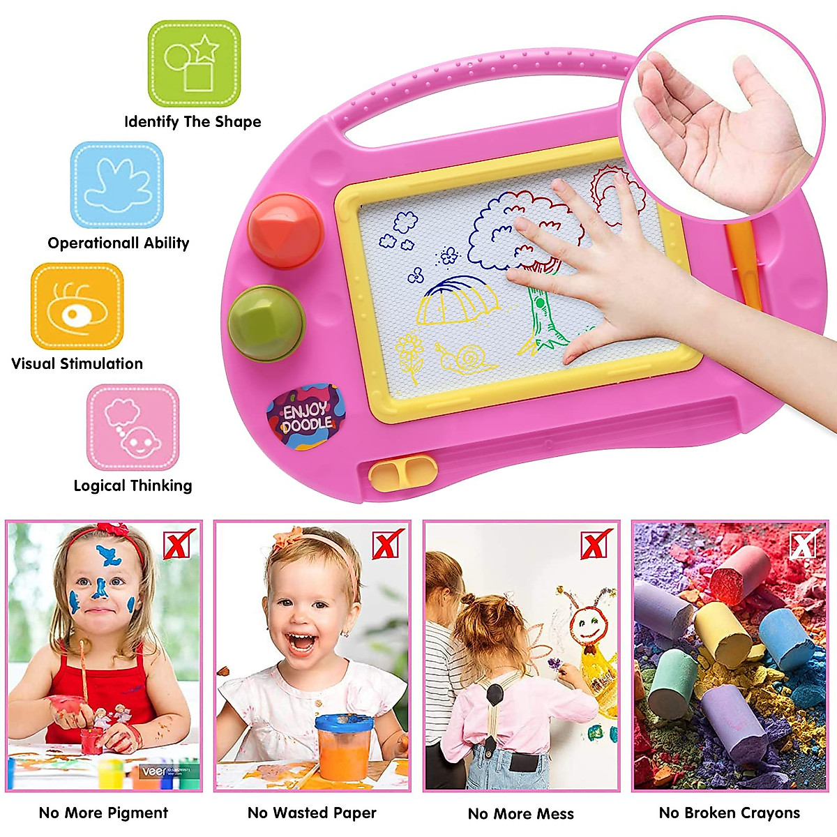 Toys for Girls,Toys for 2-3 Year Old Girls,1 Year Old Girl Gifts Kids Toys Magnetic Drawing Board Detachable Legs Doodle Board,Etch Table Sketch Pad,Learning Toddlers Toys for 2 3 4 Girls Boys