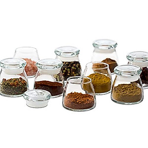 Libbey Vibe Mini Glass Jars with Lids, 4.5-ounce, Set of 12