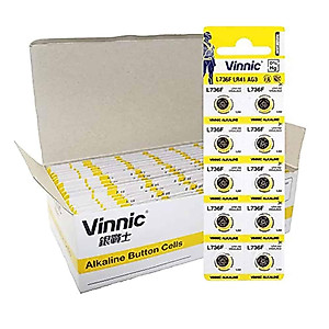 Vinnic Ag3 L736 192 Alkaline Battery (10 Pack) Used In Watches, Calculators, Toys, Lasers, Clocks
