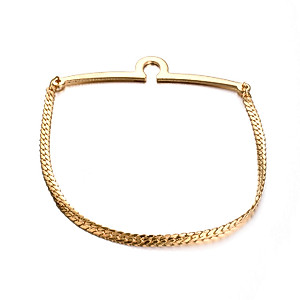 Yoursfs Gold Tie Chain for Men Gold Plated Single Loop Tie Bar/Pin/Clasp Chain Mens