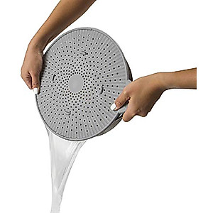 Simply Served Silicone Splatter Screen, Multi-Use Kitchen Tool, Protect Stovetop and Counters, 3-in-1 Silicone Kitchen Trivet, Splatter Screen, and Colander Lid, Gray