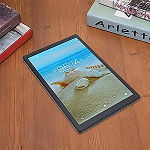 VINGVO 10 Inch Tablet, 4GB RAM 64GB ROM Tablet PC 3 Card Slots 100‑240V 5G WiFi for Study (US Plug)