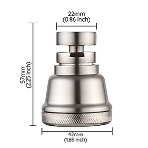 Srmsvyd Kitchen Faucet Sprayer head Attachment 360° Rotatable Soild Brass Moveable Kitchen Tap Head High Pressure Faucet Booster Easy to Wash Dishes Wash Vegetables and Wash Fruits（black）