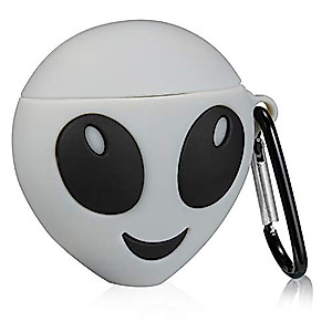 Mulafnxal Compatible with Airpods 1&2 Case,Silicone 3D Cute Fun Cartoon Funny Character Desginer Airpod Cover,Kawaii Fashion Cool Chic Design Skin,Shockproof Cases for Teens Girls Boys Air pods(Alien)