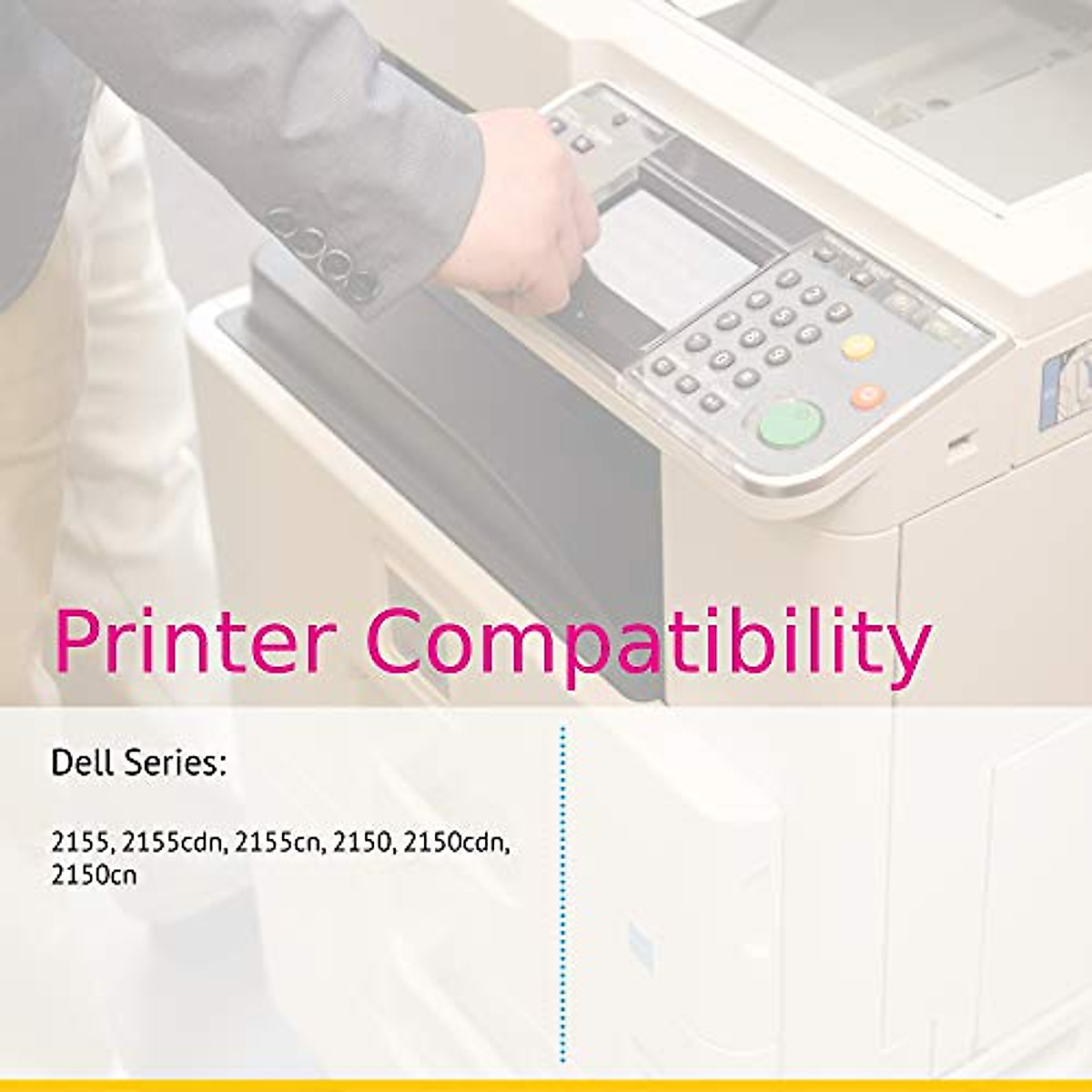 CS Compatible Toner Cartridge Replacement for Dell 2150 331-0719 Black 2155 2155cdn 2155cn 2150 2150cdn 2150cn 3000 Each Page Yield 3 Set